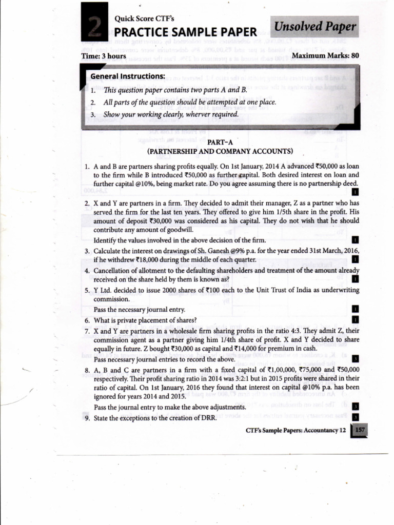 PRACTICE SAMPLE Paper002 | PDF