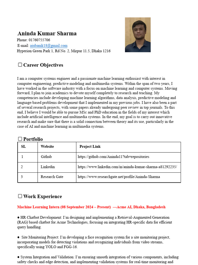 CV Re-Updated | PDF | Machine Learning | Artificial Intelligence