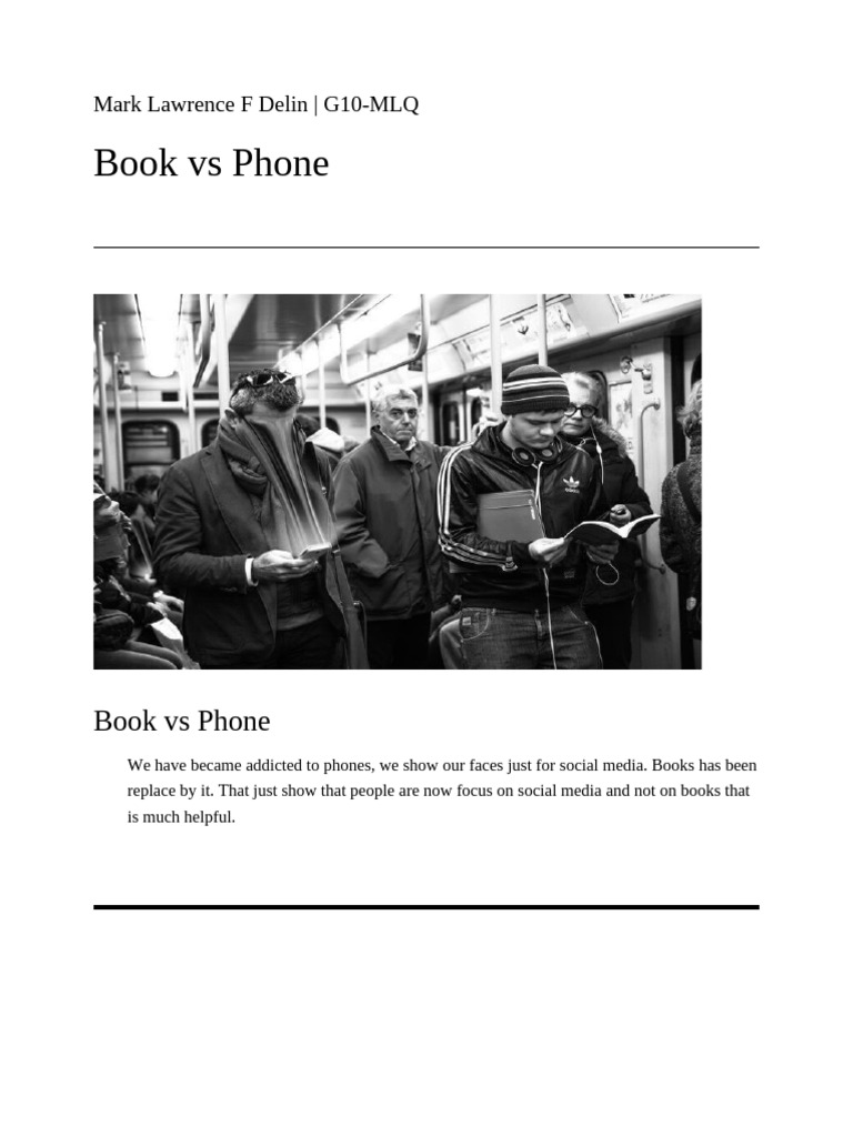 Book Vs Phone | PDF