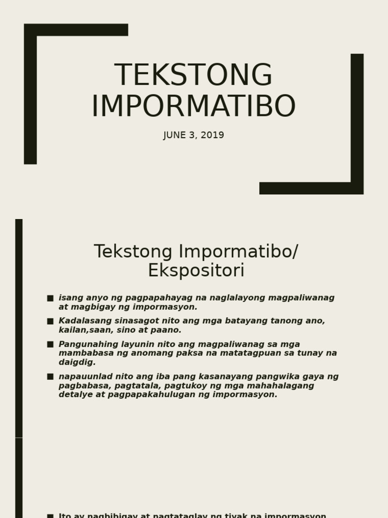 Tekstong_impormatibo | PDF