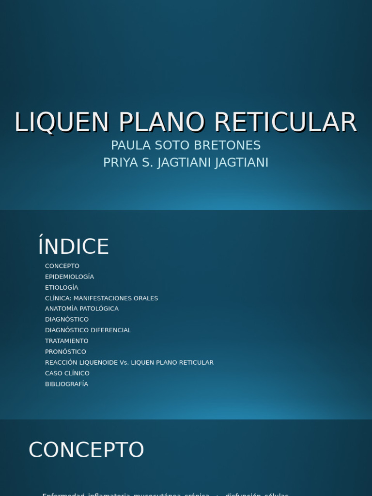 Medicina Bucal Liquen Plano Oral. | PDF | Psoriasis | Inflamación
