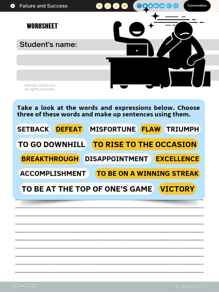 WORKSHEET Failure and Success | PDF | Perfect (Grammar) | Grammatical Tense