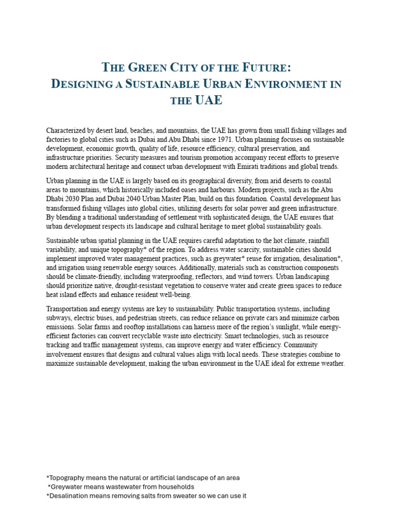 Humanities Project Year 7 Term 2 | PDF | Sustainable City | Infrastructure