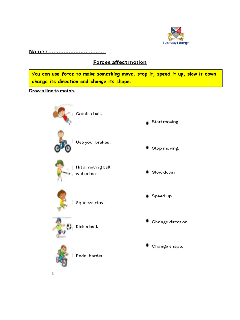 Forces Affect The Motion | PDF