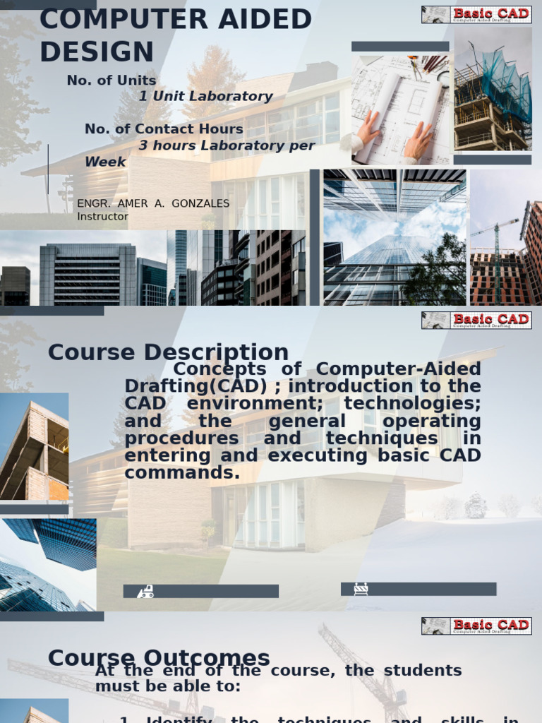 1.0 Computer Aided Design Course Outline | PDF