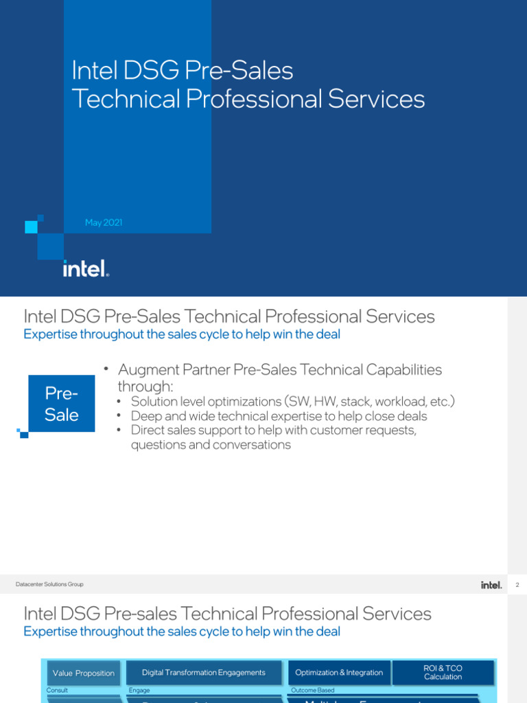 Pre-Sales Technical Professional Services Overview - F | PDF