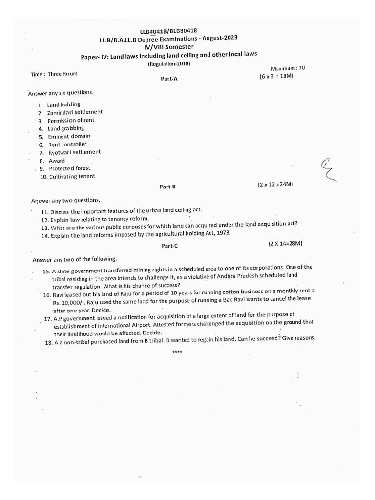 Land Laws - Including - Land Ceiling - and Other - Local Laws | PDF ...