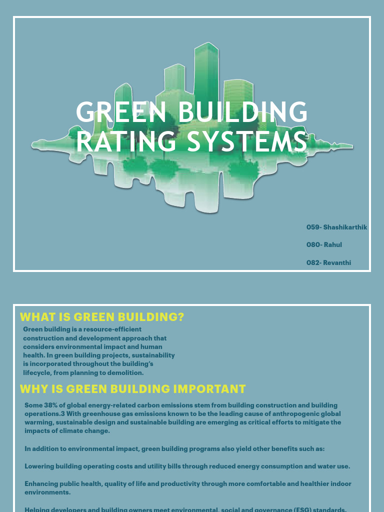 Green Building Rating Systems Overview | PDF | Green Building | Climate ...