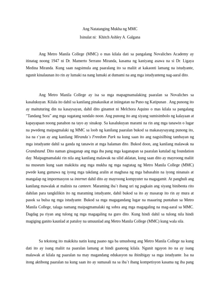 Khitch Pagpag Impormatibo | PDF