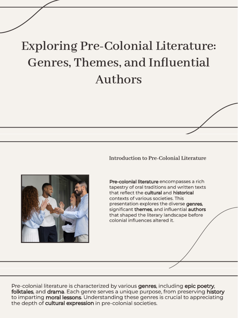 Slidesgo Exploring Pre Colonial Literature Genres Themes and ...