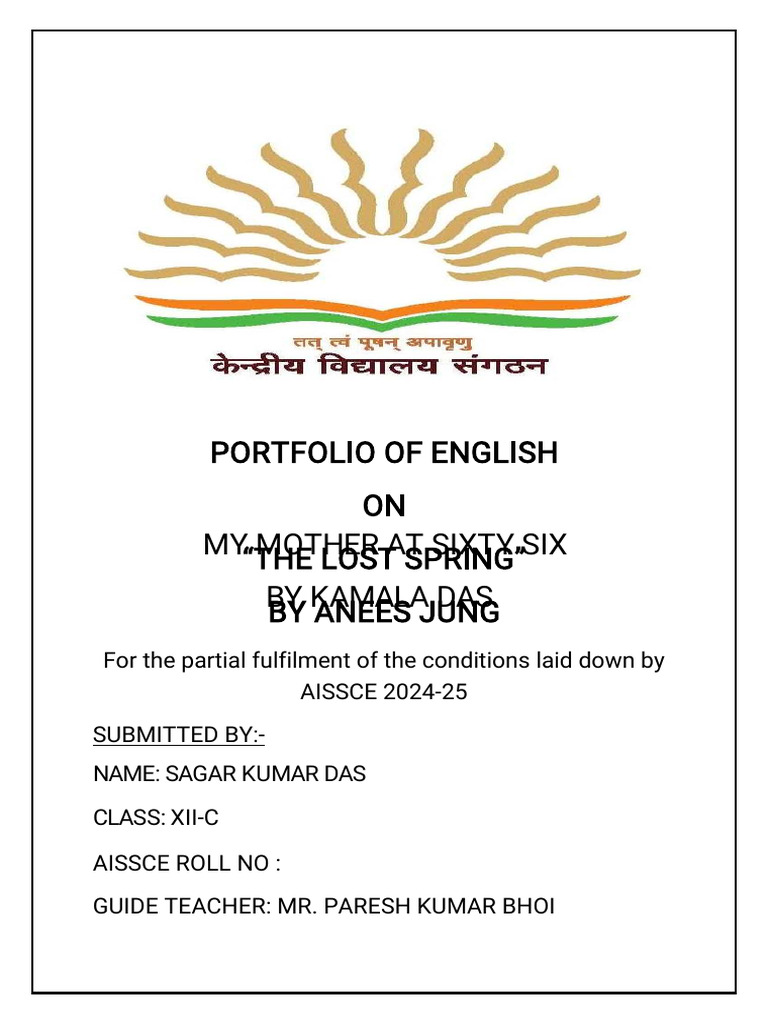 Investigatory Project Front Pages | PDF