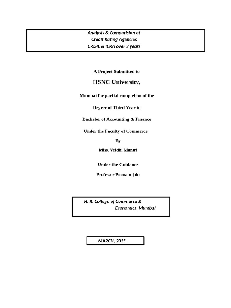 black book sample research project (1) | PDF | Bond Credit Rating ...