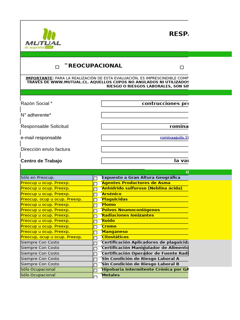 Mutual+Formulario+CET_ | PDF | Sustancias químicas