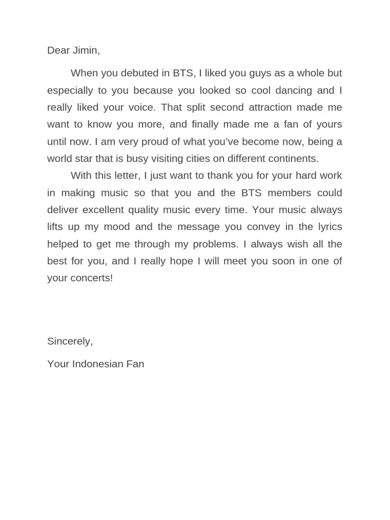 Contoh Personal Letter | PDF
