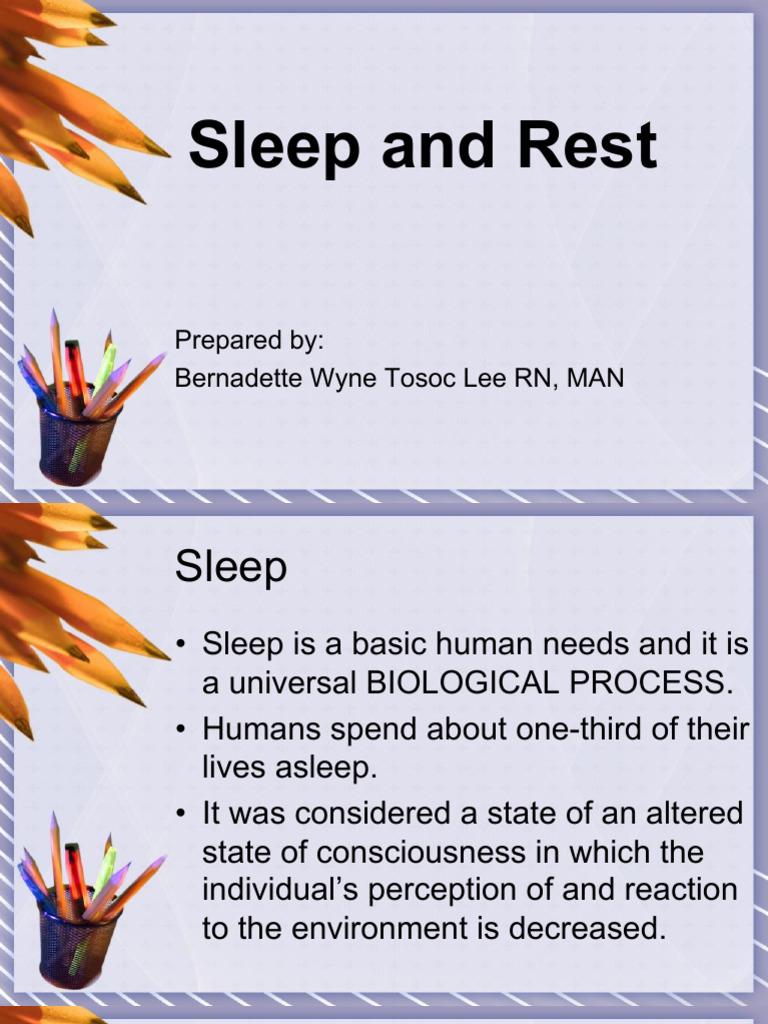 4D Sleep and Rest | PDF | Sleep | Rapid Eye Movement Sleep
