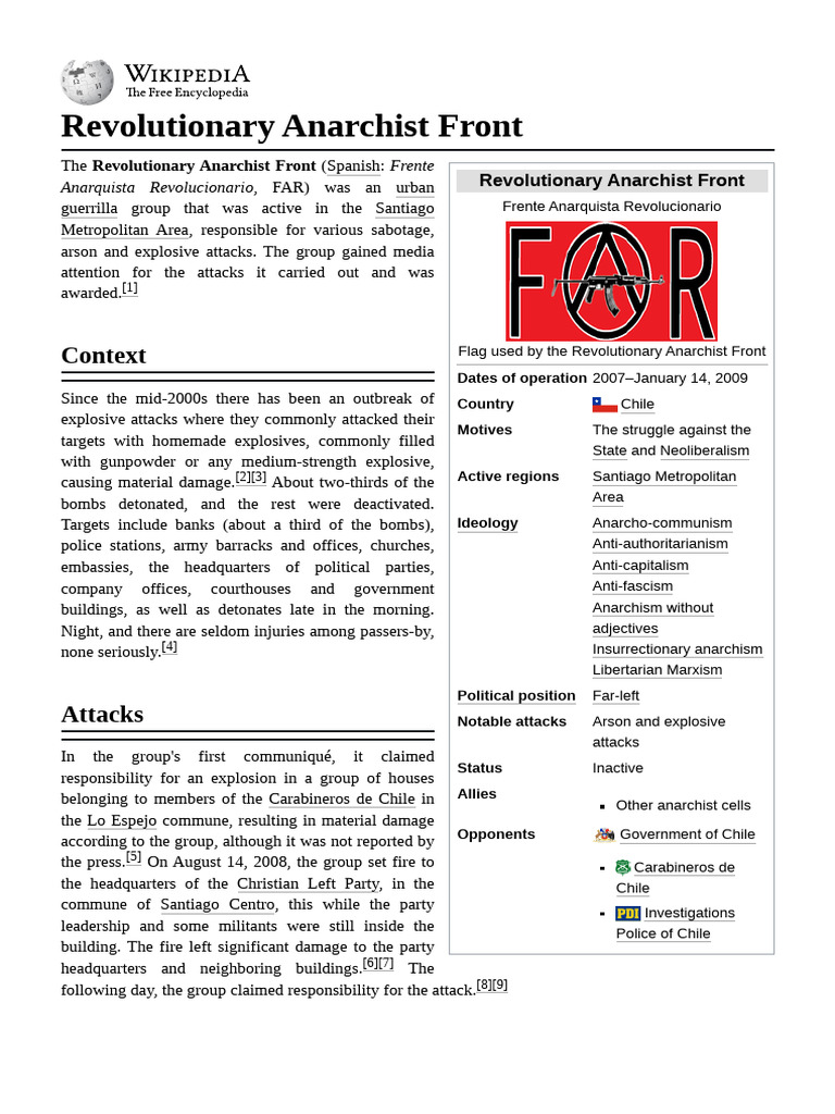 Revolutionary_Anarchist_Front | PDF | Anarchism | Political Spectrum