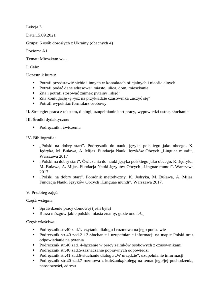 Lekcja 3 | PDF