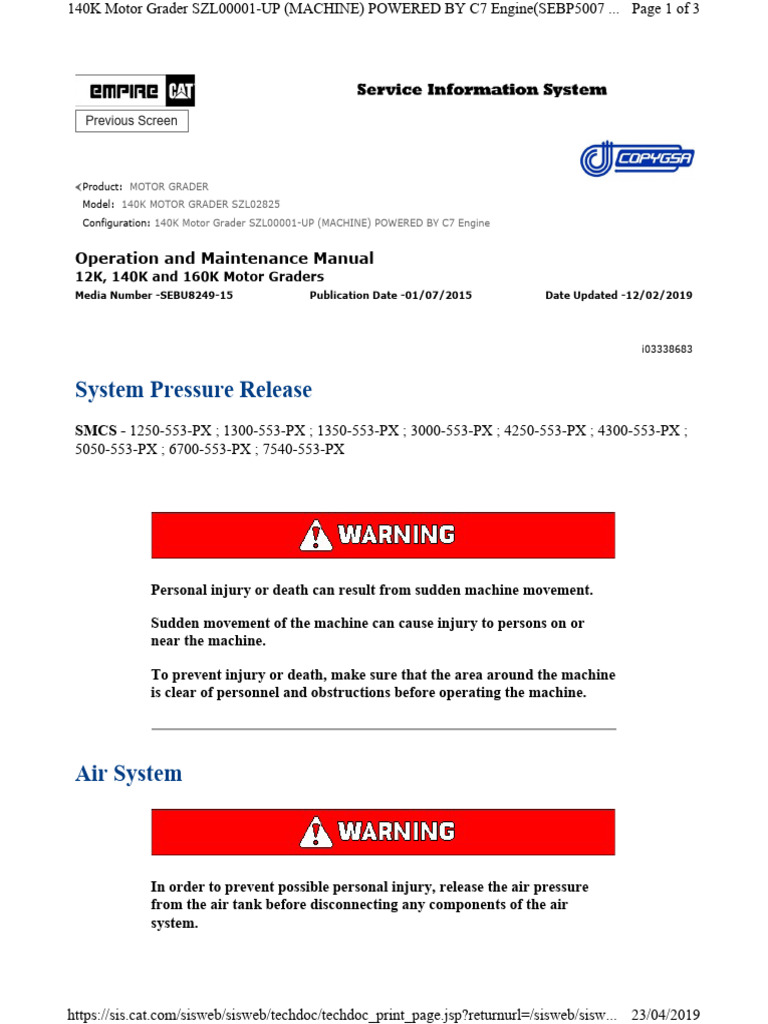 140K Despresurizar Sistemas | PDF | Radiator | Manufactured Goods