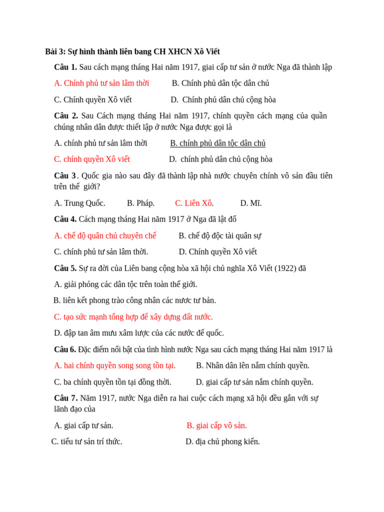 SỬA ĐỀ CƯƠNG KTRA HK1 SỬ 11 | PDF