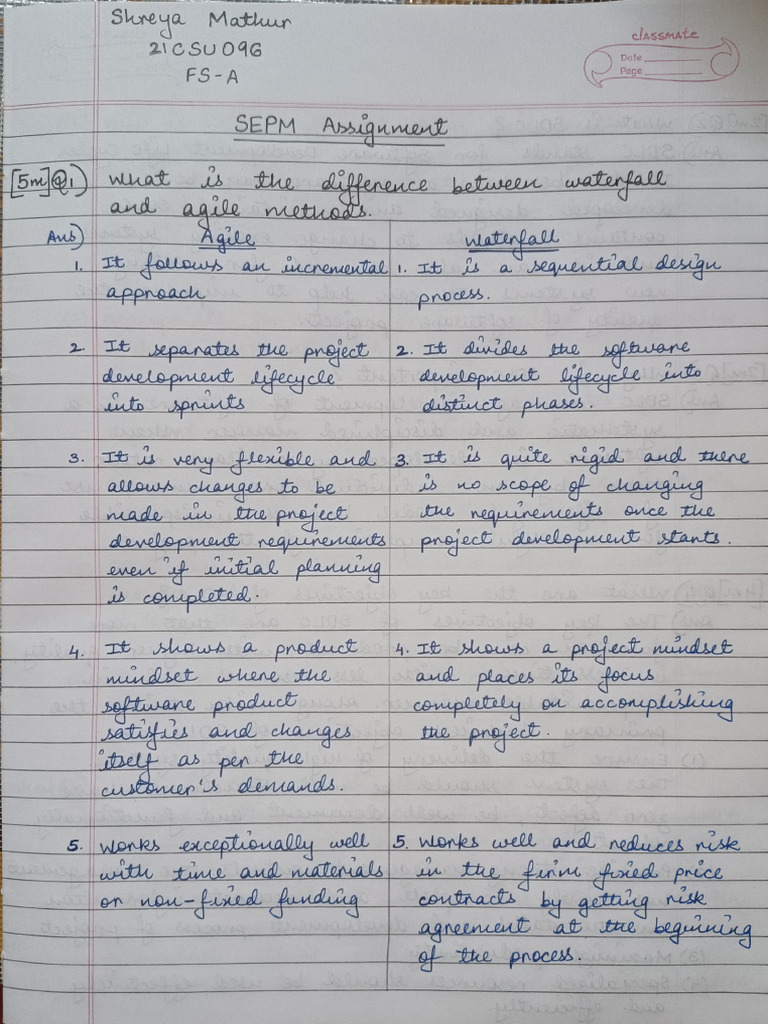 SEPM Assignment SDLC | PDF