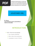 Anat Physio ORL | PDF | Oreille | Système vestibulaire