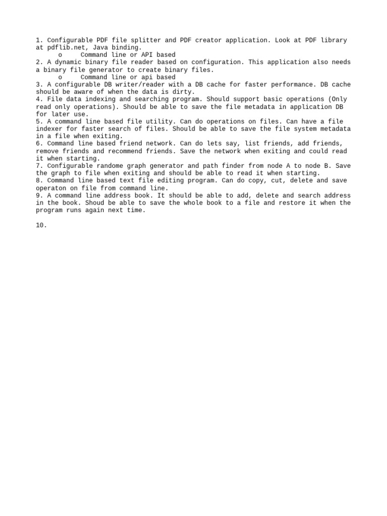 Small Project Ideas | PDF