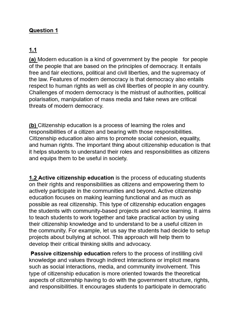SED2601 Assessment 03 | PDF | Democracy | Political Ideologies