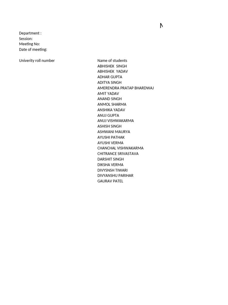 Mentor-Mentee Meeting Record | PDF