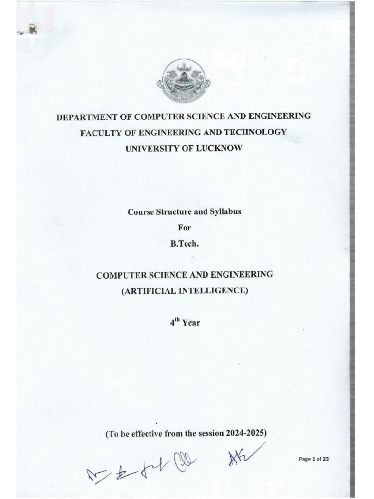 B.Tech CSE (AI) IV Year Nep-2020 Syllabus_merged | PDF | Demand | Elasticity (Economics)