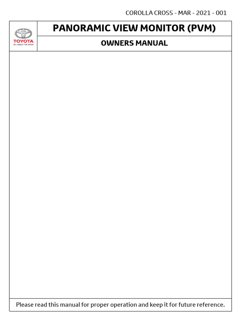 Panaromic View Monitor Cross | PDF | Camera | Troubleshooting