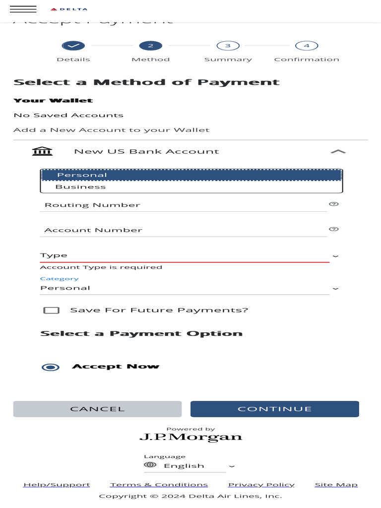 Payment Methods - Delta Air Lines, Inc | PDF
