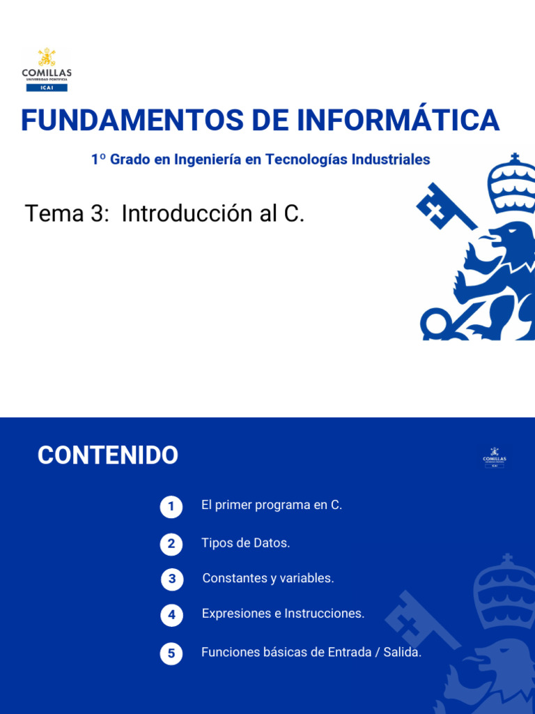 Tema 3 Introduccion Al C | PDF | Tipo de datos | Compilador