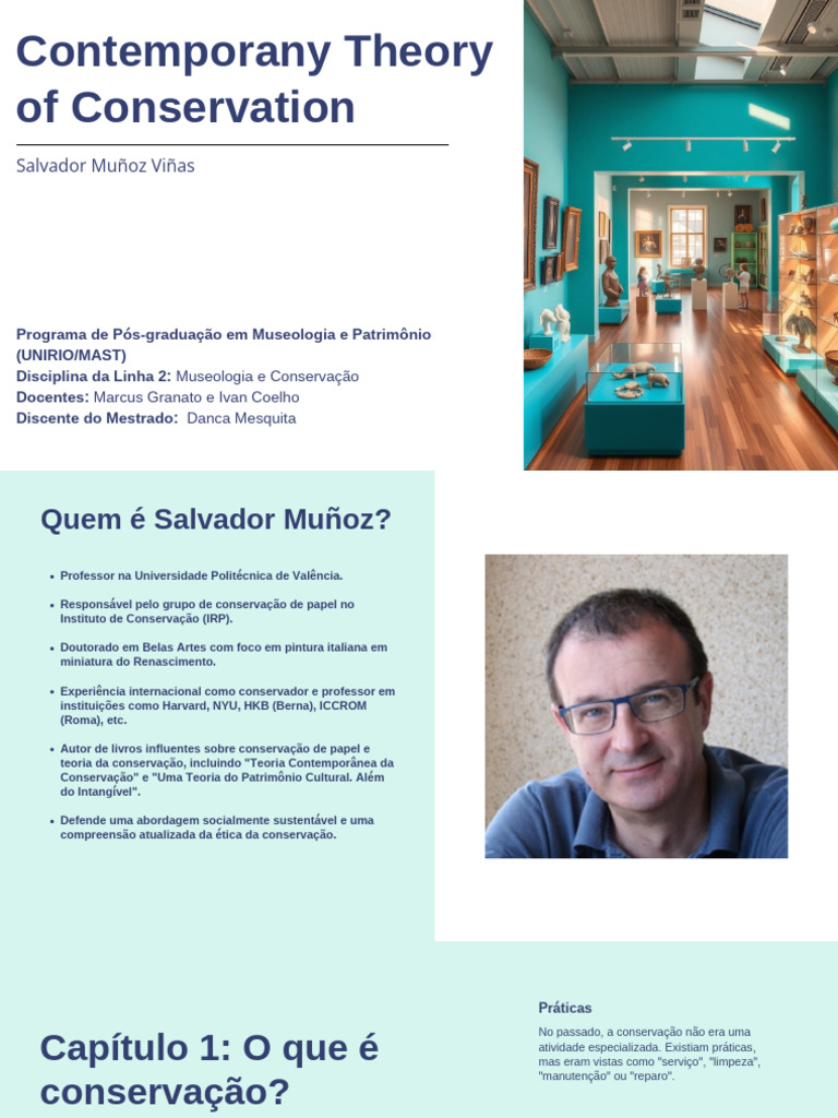 Teoria Contemporanea Da Conservacao.pptx 20241127 124805 0000 | PDF ...