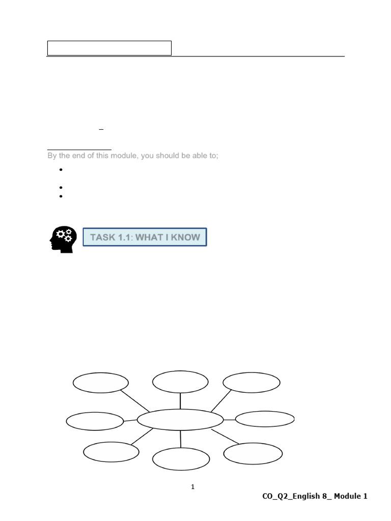 English 8 Quarter 2 Module 1 | PDF | Part Of Speech | Water