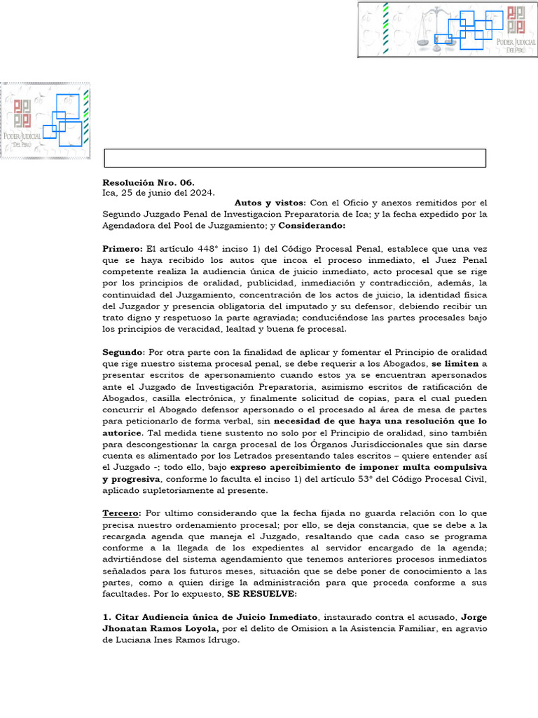 Exp. 01838-2024-75-1401-JR-PE-02 - Resolución - 14462-2025 | PDF | Ley procesal | Ley constitucional