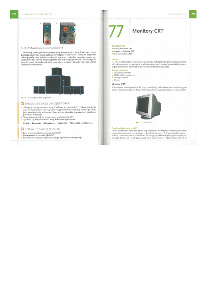 monitory CRT, LCD, OLED, plazmowe | PDF