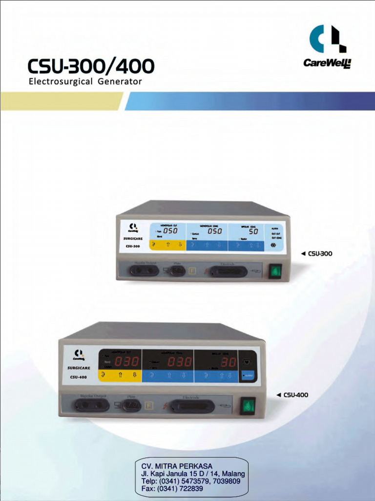 Electrosurgical Unit Carewell CSU 400 | PDF