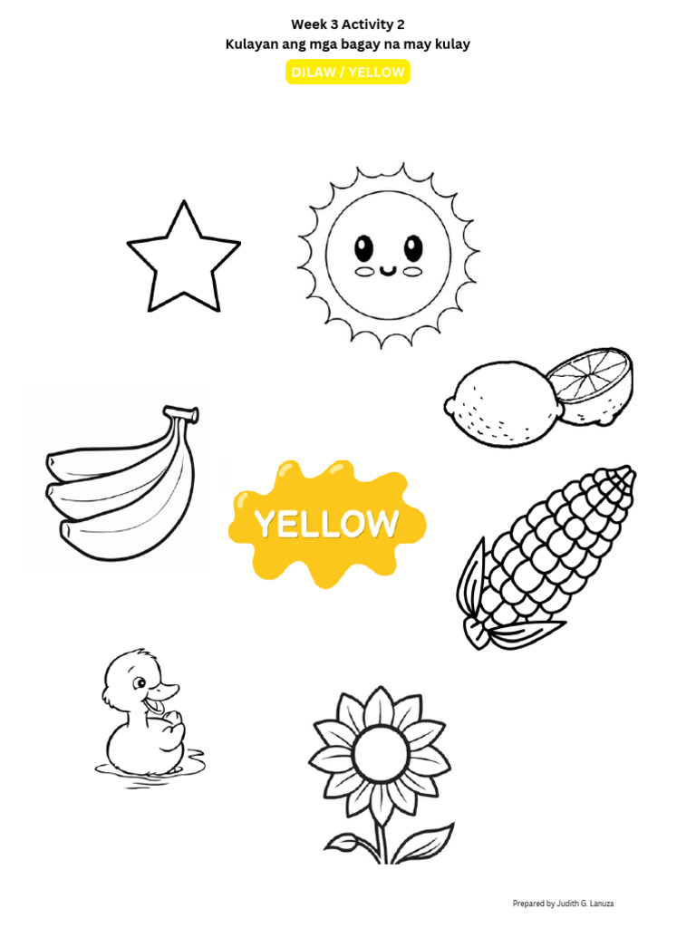 Week 3 Coloring Yellor Worksheet | PDF