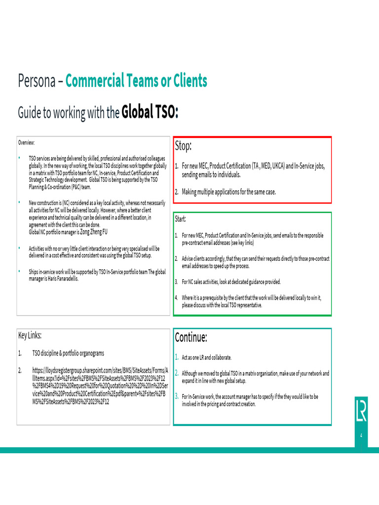 Commercial Teams or Clients Working With Global TSO | PDF | Business