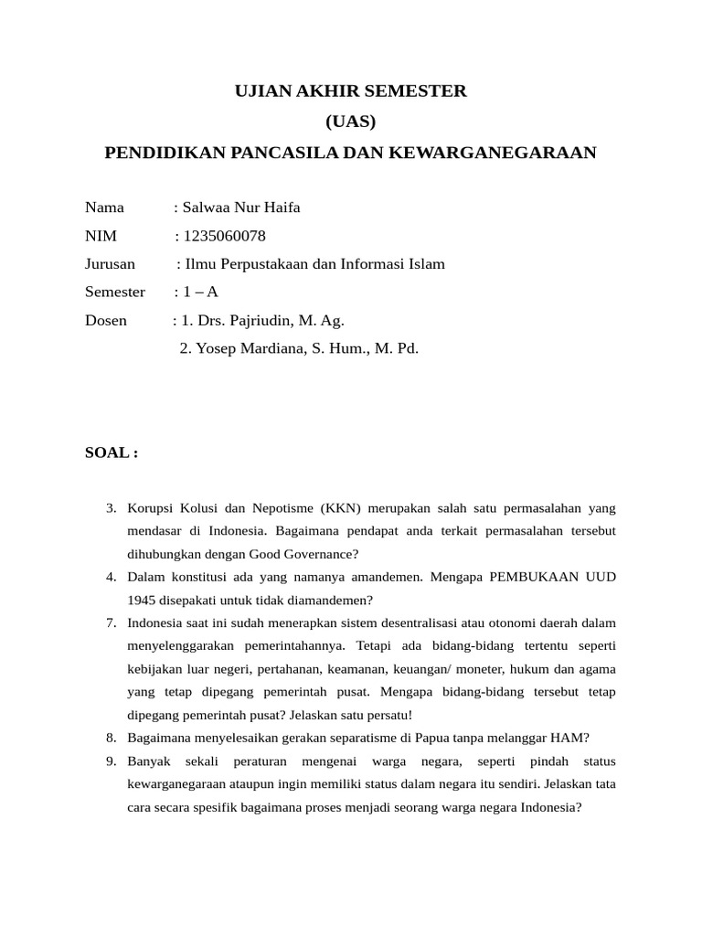 ppkn 1 | PDF