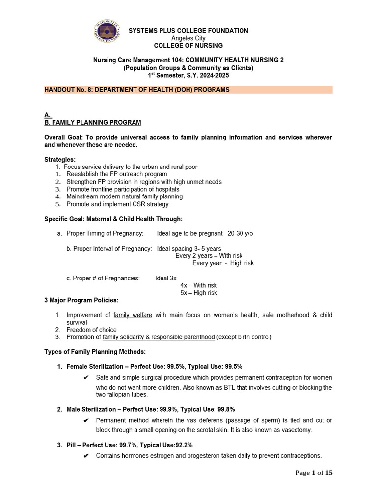 HANDOUT-8 | PDF | Leprosy | Sanitation