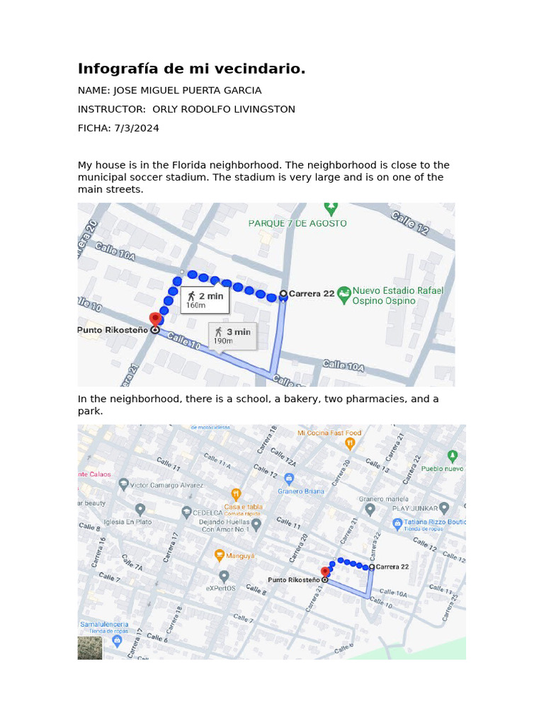 Infografía de Mi Vecindario | PDF