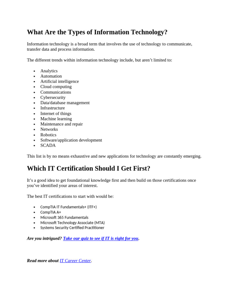 IT Certifications for Veterans | PDF