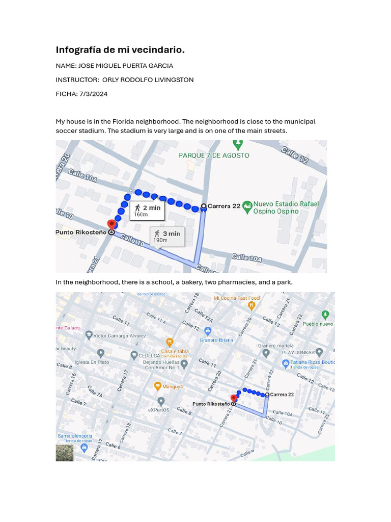 Infografía de mi vecindario | PDF