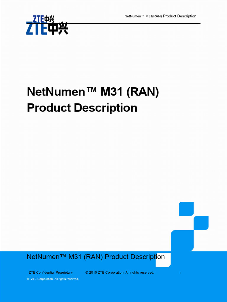 ZTE GU NetNumen M31 RAN Product Description | PDF | Computer Network ...