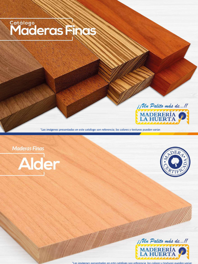 Catálogo de Maderas Finas y Decks | PDF