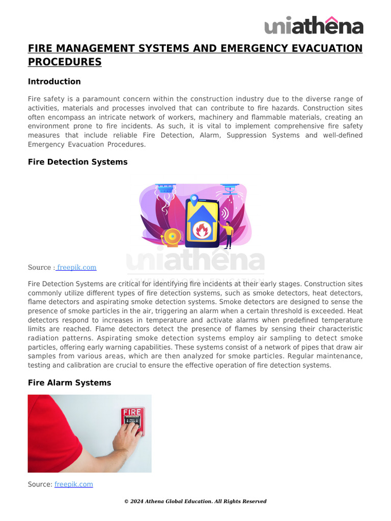 Fire Management Systems and Emergency Evacuation - Procedures | PDF ...