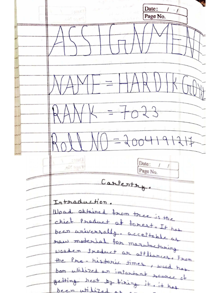 Carpentry Shop Hardik Goyal | PDF