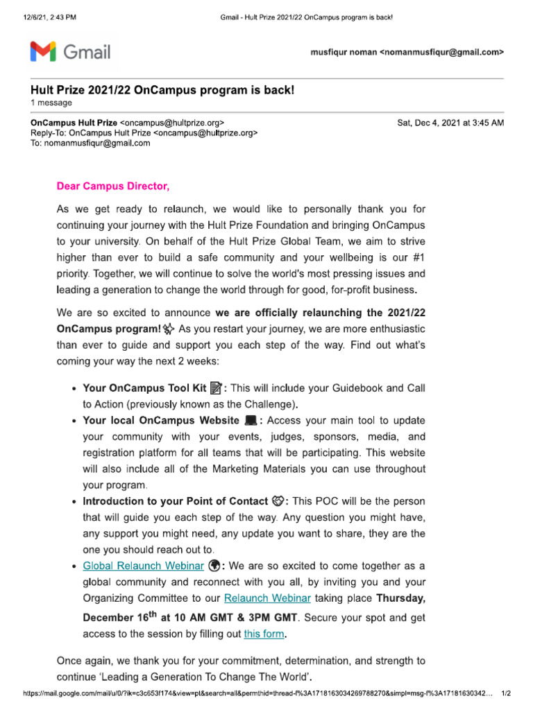 Hult Prize 20212022 | PDF