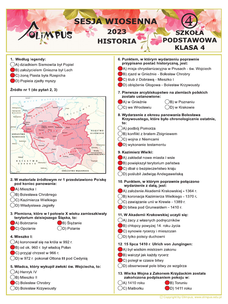 Sesja Wiosenna H4 2023 Klucz | PDF